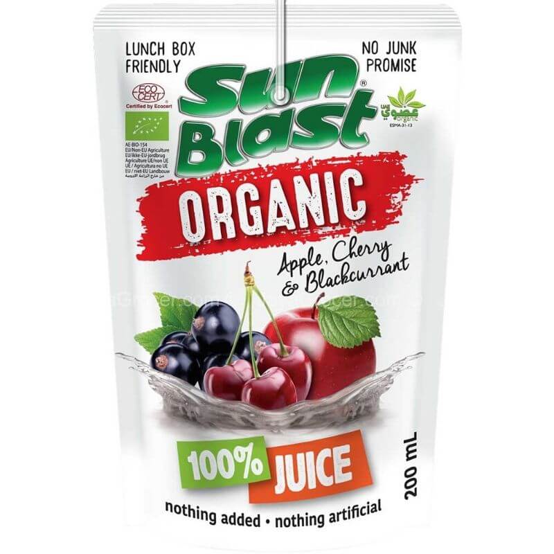 Sun Blast Organic Juice 200ml - 100% Juice - pharmaholic