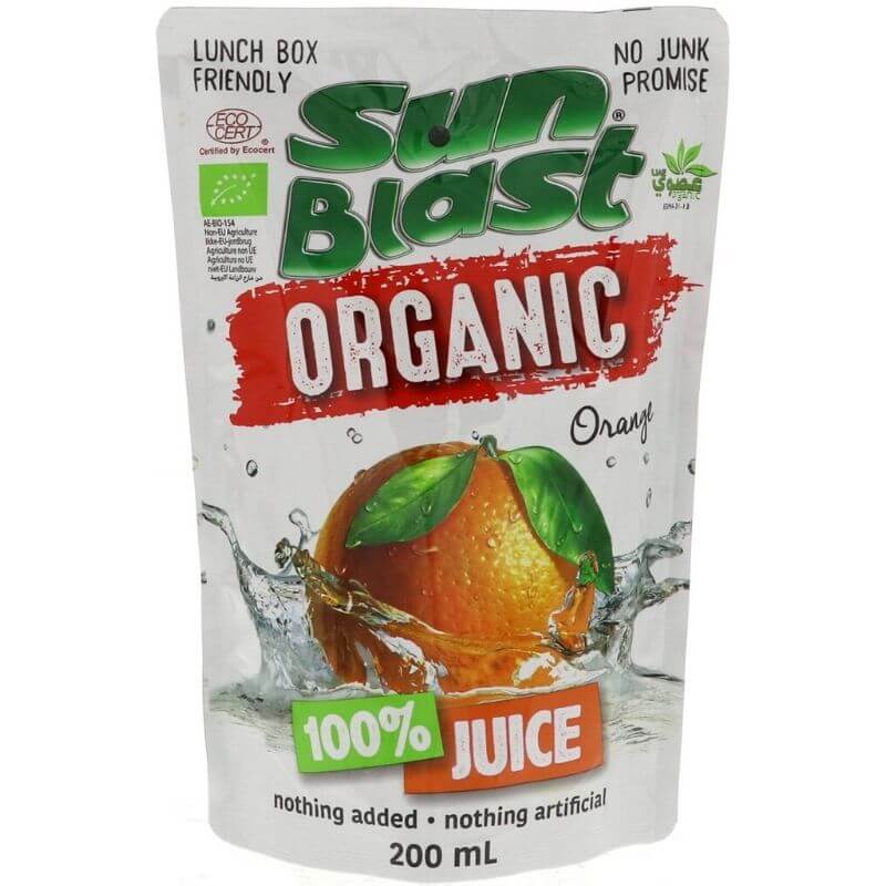 Sun Blast Organic Juice 200ml - 100% Juice - pharmaholic